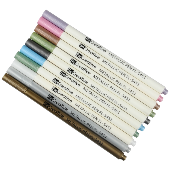 Water Based Metallic Marker Set-10 Colors - Becreative