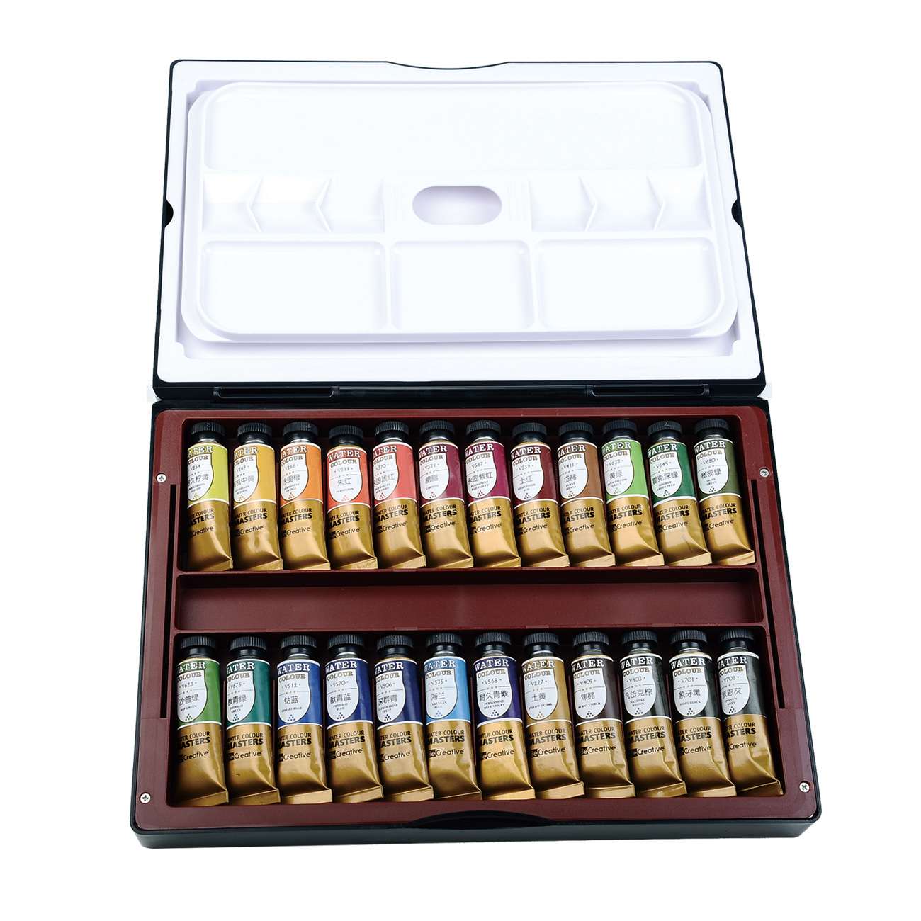 Watercolor Tube Set-24 colors*15ML with plastic case - Becreative