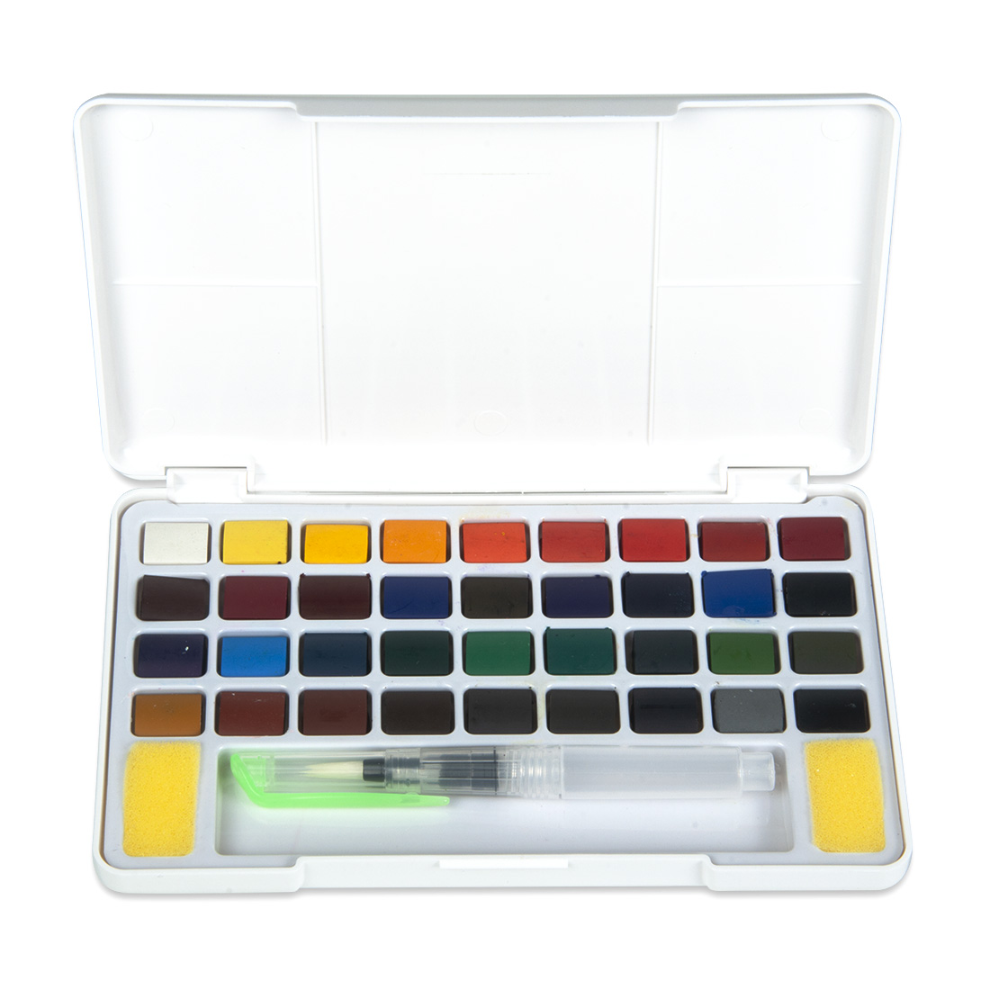 Watercolor Half Pan Set-36colors with plastic case - Becreative