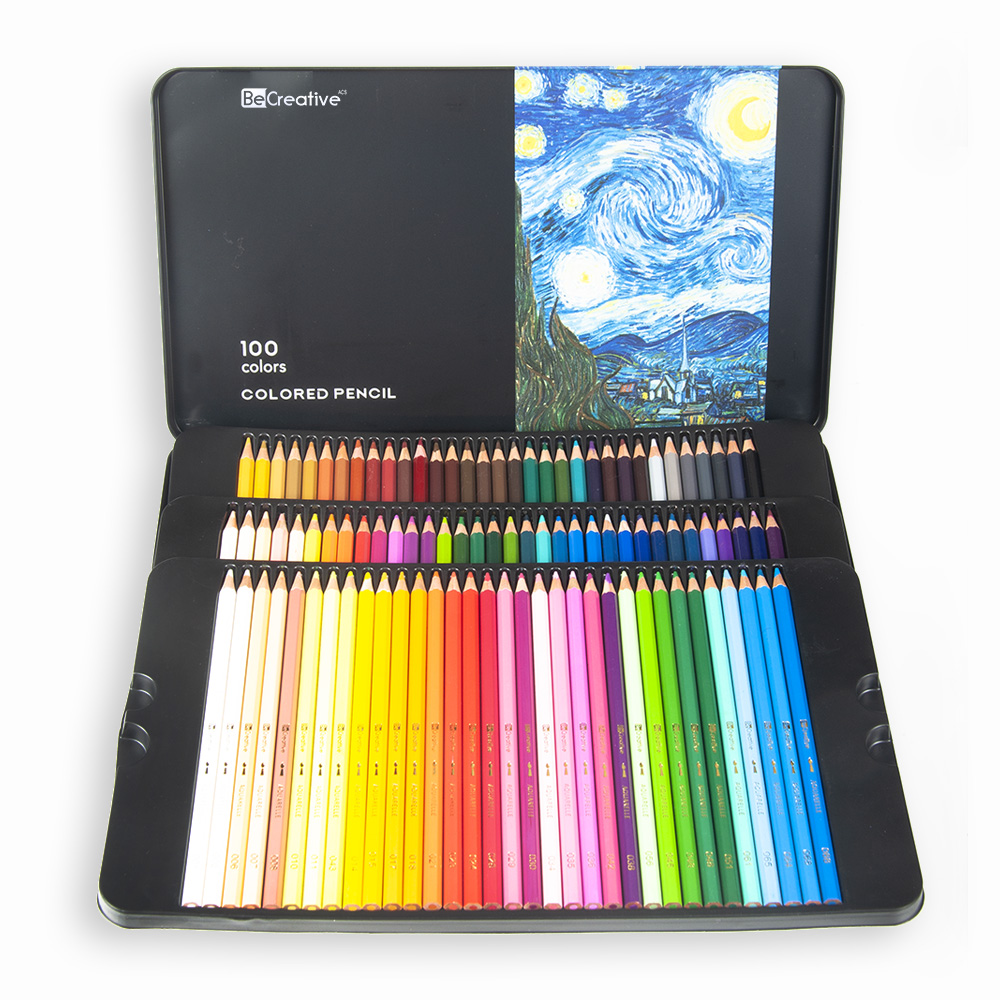 Artist Watercolor Pencil Set-100 colors with tin - Becreative