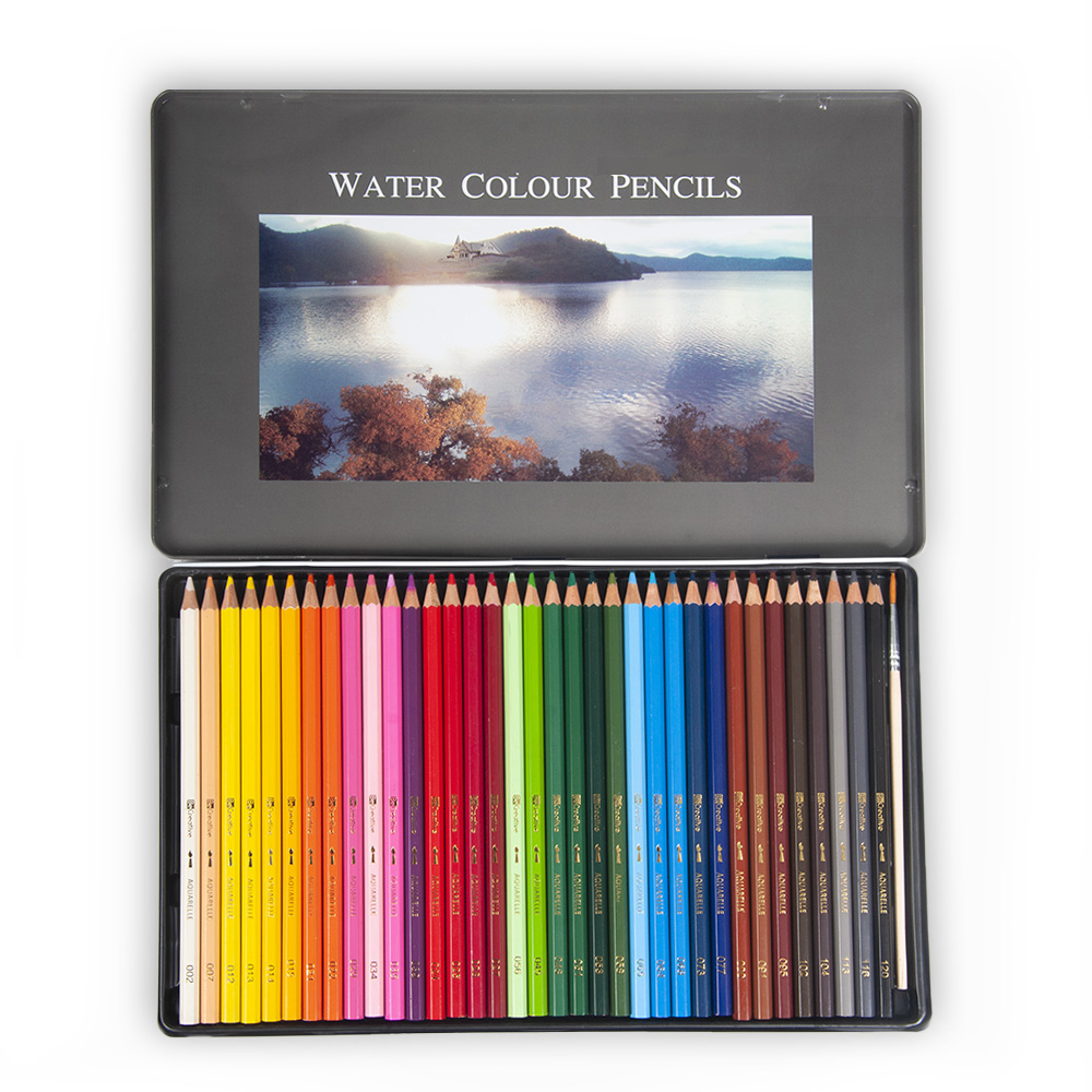 Artist Watercolor Pencil Set-36 colors with tin - Becreative