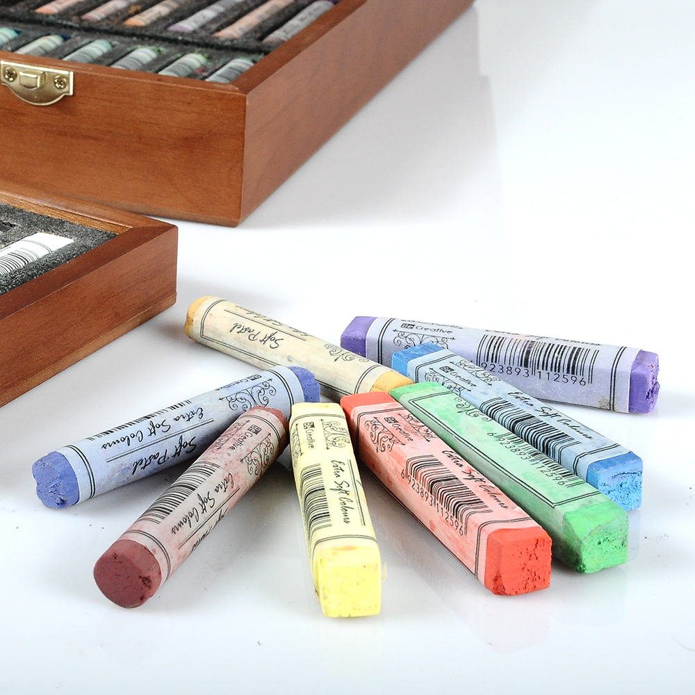 Soft Pastel Set-90 colors with wooden case - Becreative