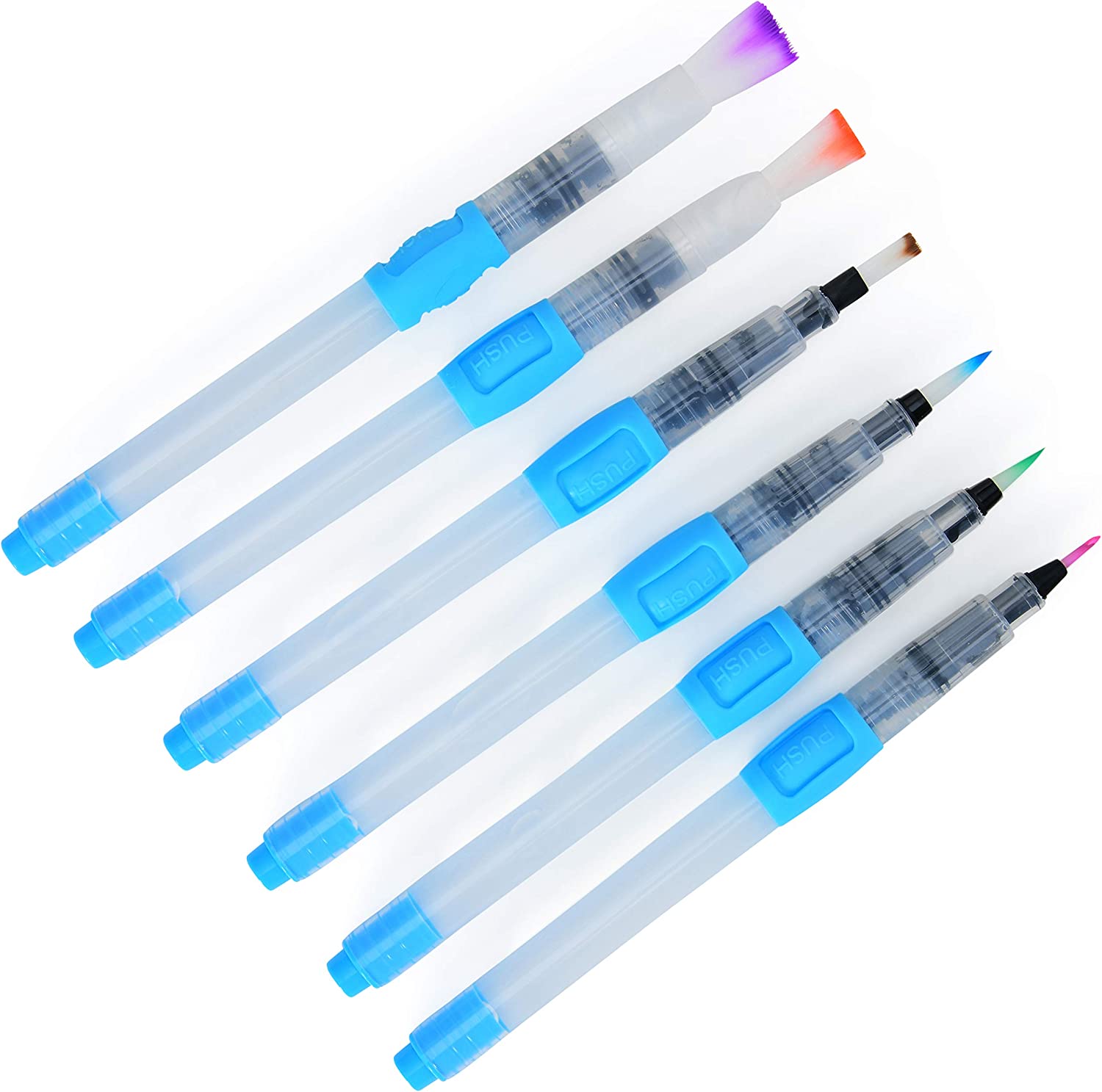 Water Brush Pen With Nylon Bristle Tip And Rubber Push - Becreative