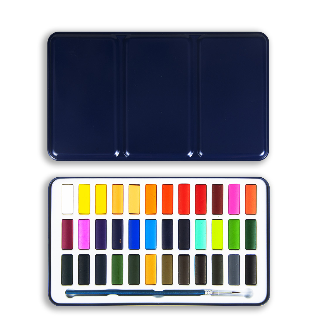 Watercolor Full Pan Set-36 colors with simple tin - Becreative