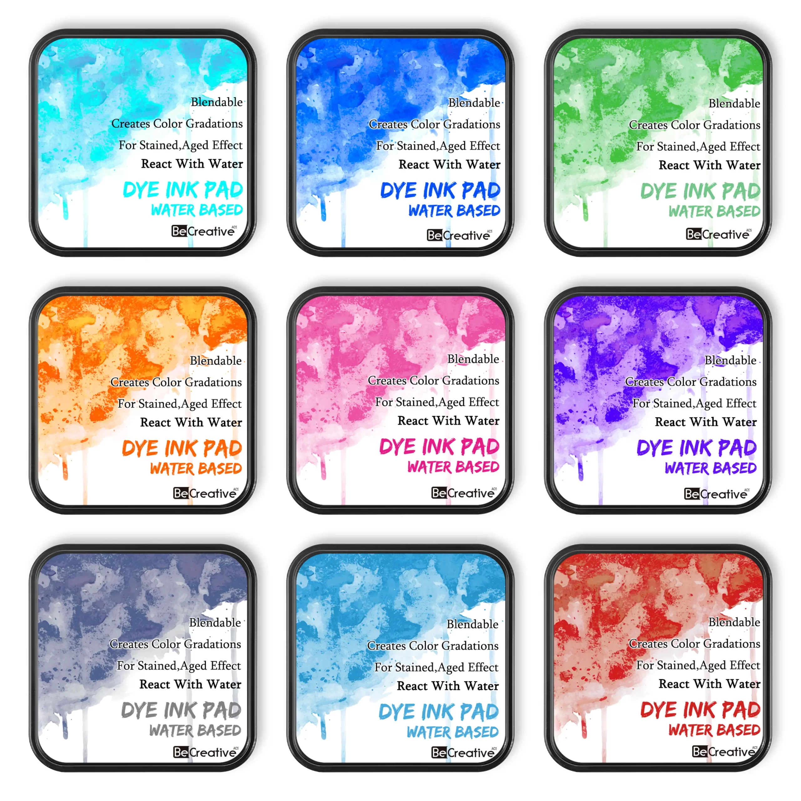 Water Based Water Reactive Ink Pad- Becreative