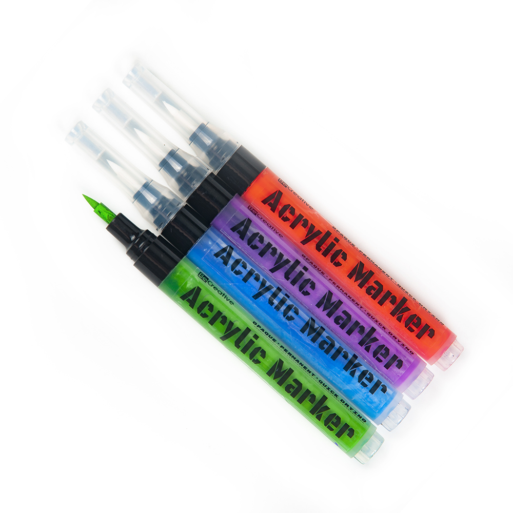 Acrylic Paint Marker With Pump Action And Brush Tip - Becreative