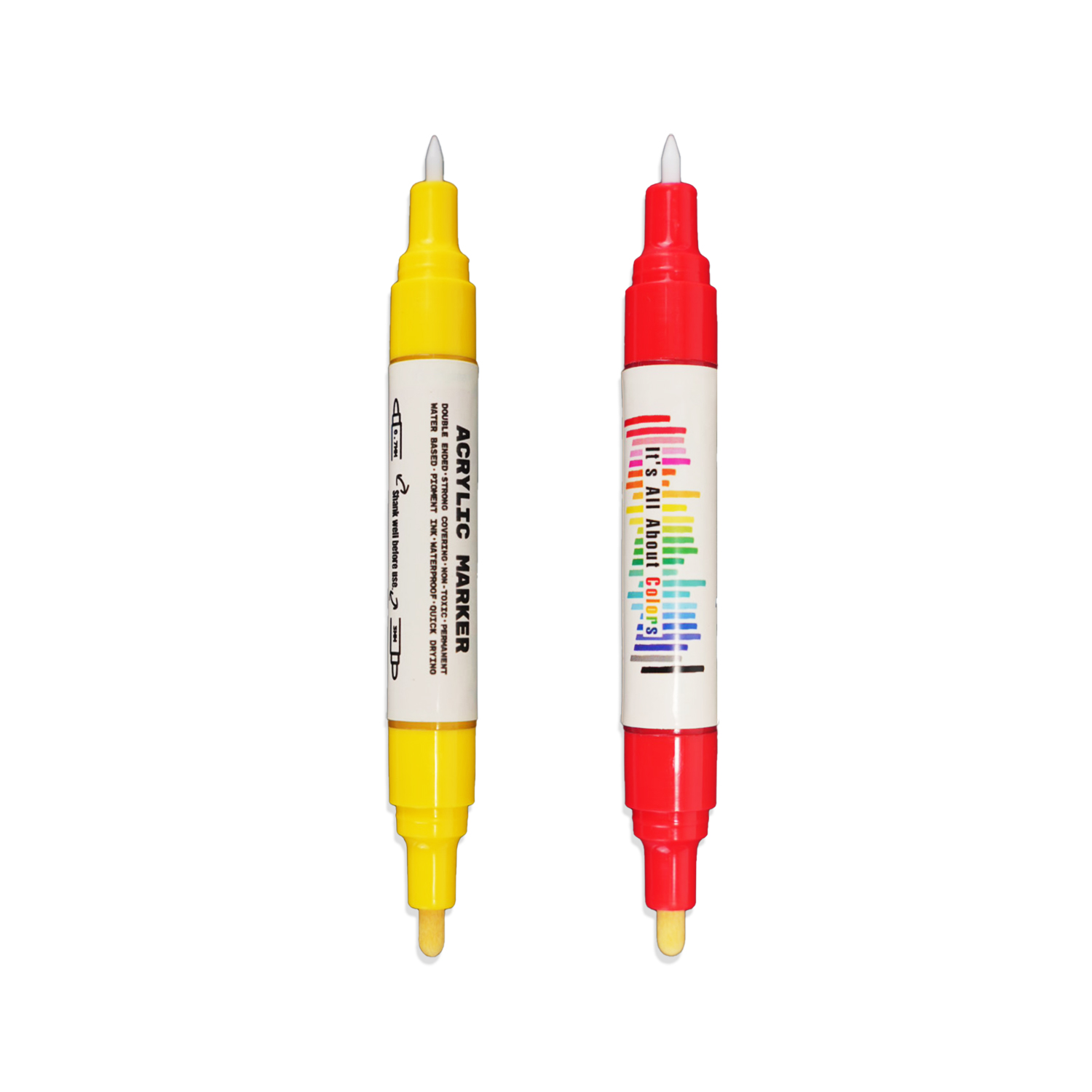 OEM/ODM Acrylic Paint Marker Set With Valve Action Double-end of 12 ...